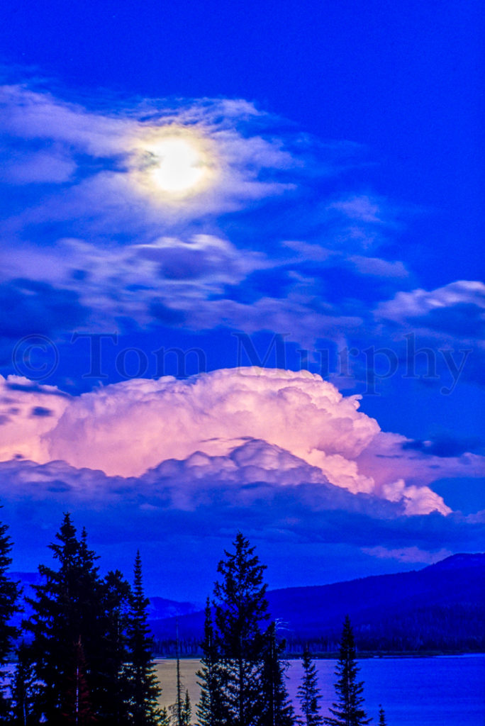 Full Moon Lightning In Clouds – Tom Murphy Photography